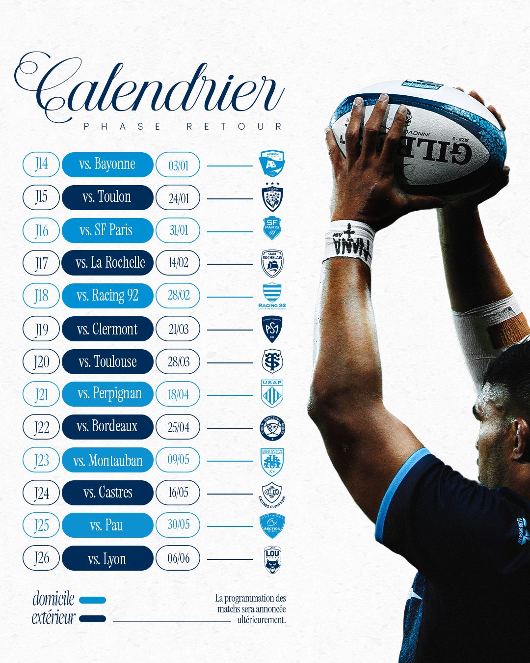 Top 14 : le calendrier 2025/2026 dévoilé ! - Montpellier Hérault Rugby ...